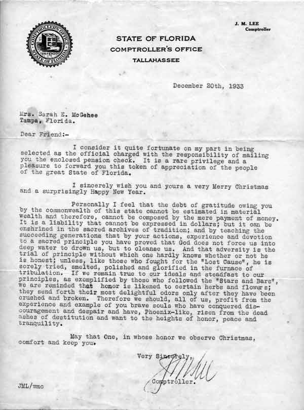 A Letter To A Confederate Veteran From The State Confederate Colonel